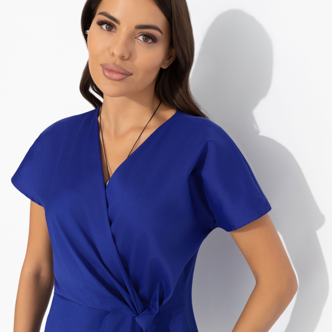 Блуза Откройся желаниям (синяя) купить оптом от производителя ЧАРУТТИ