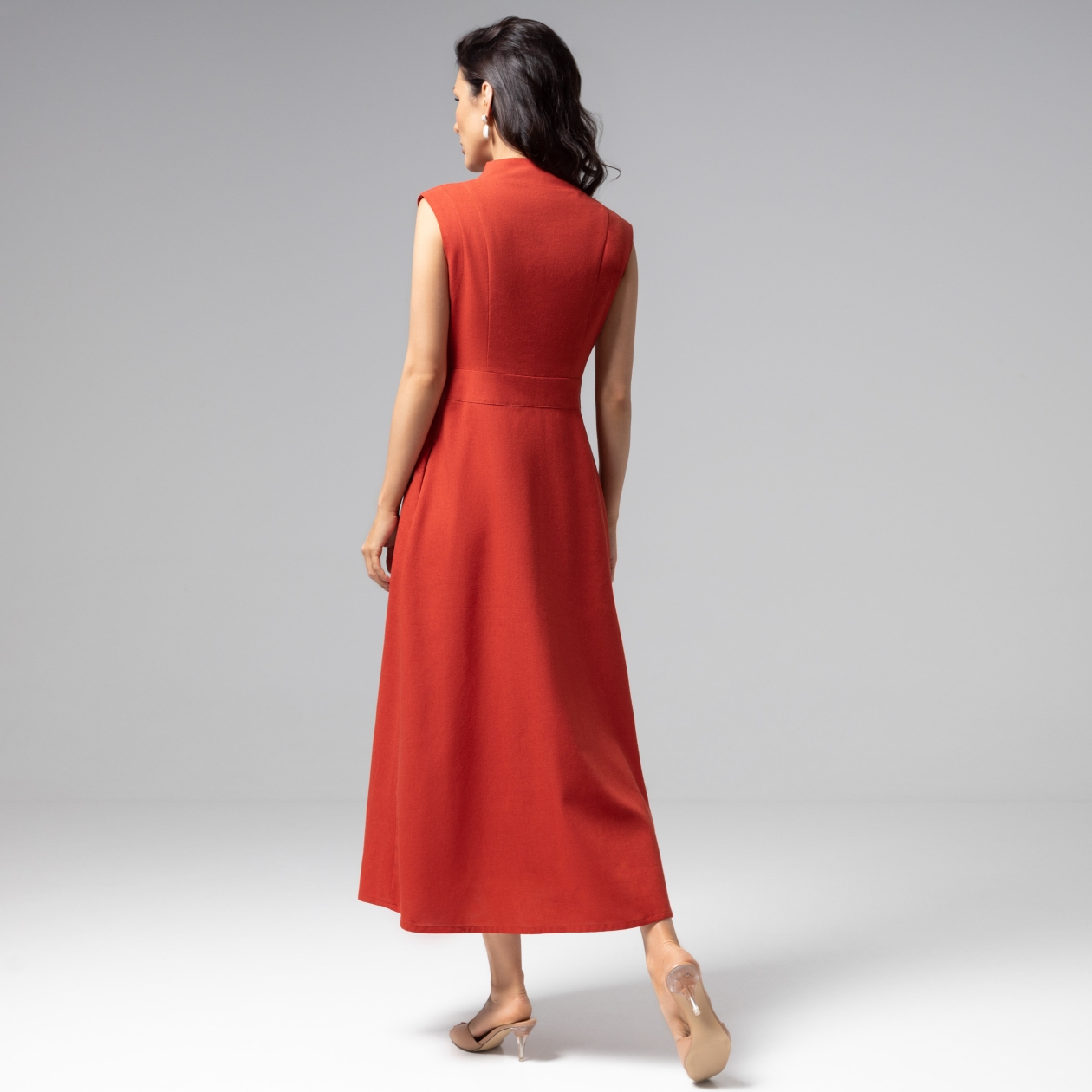 Платье Секреты утонченности (терракотовое) купить оптом от производителя ЧАРУТТИ